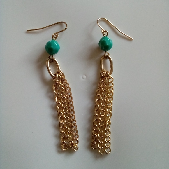 no brand | Jewelry | Vintage Gold Chain Dangling Pierced Earrings ...